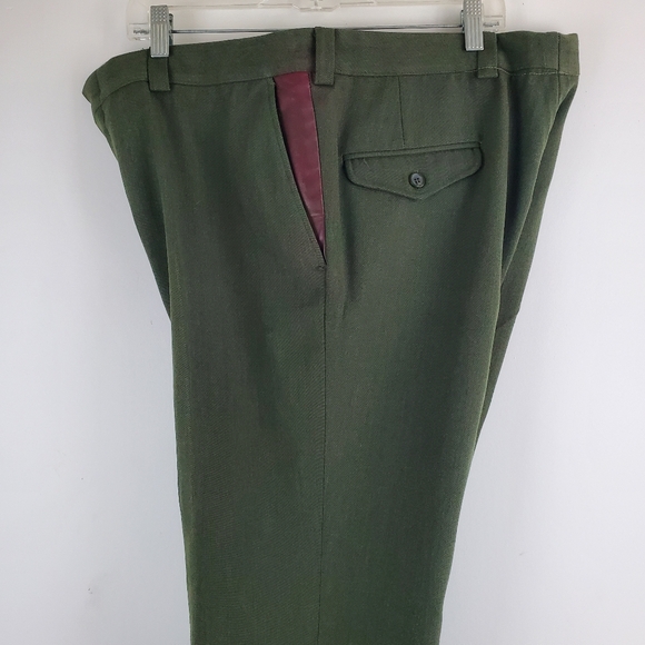 L.L. Bean | Pants | Vintage Ll Bean Wool Bird Hunting Pants Mens 38x28 Green Leather Pockets 7s ...